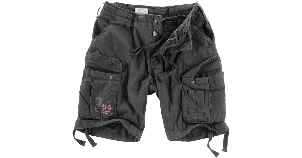 Short Surplus Airborne Vintage, noir, 3XL | Armed